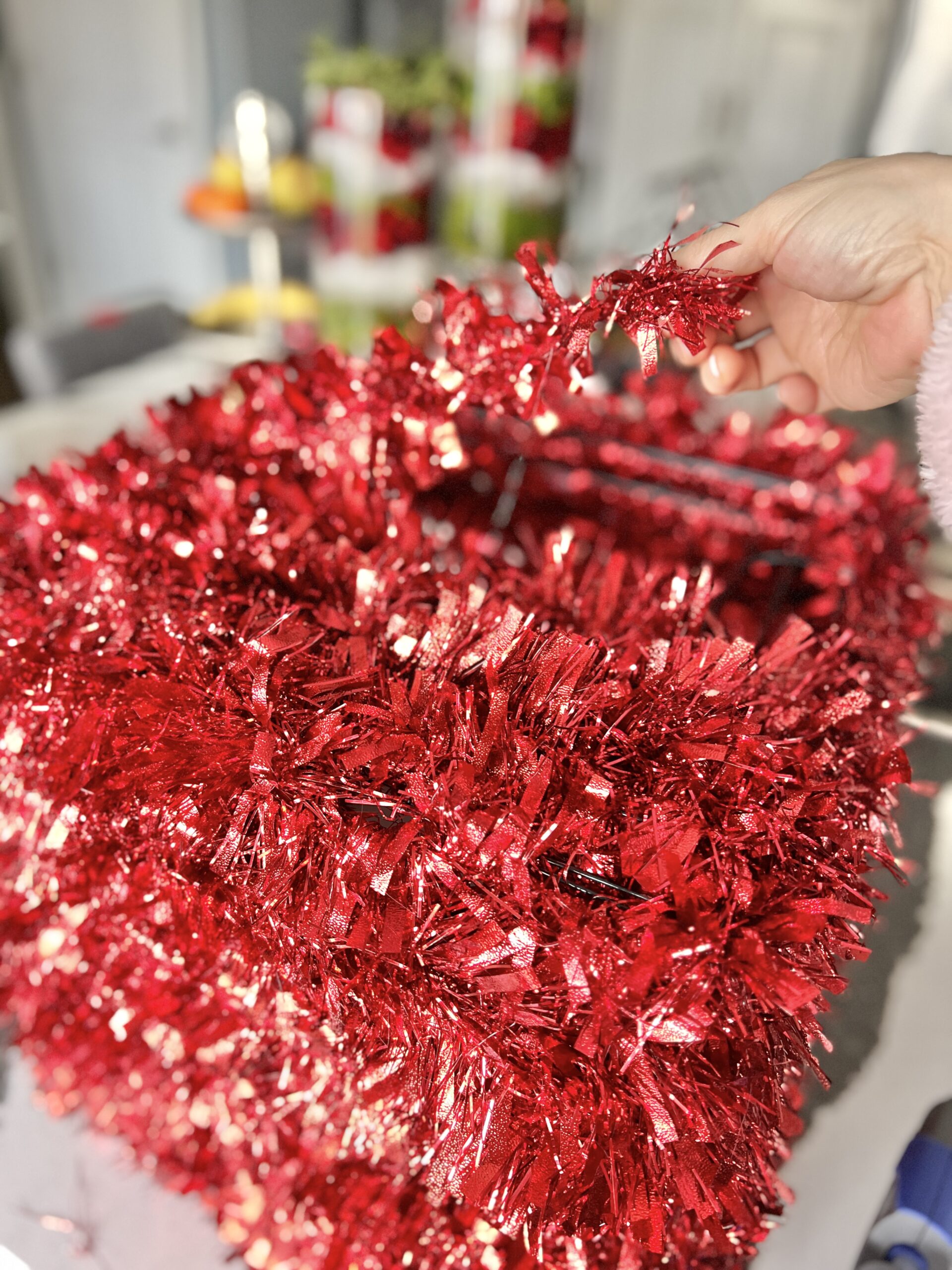 Make This Easy DIY Tinsel Christmas Gift Present