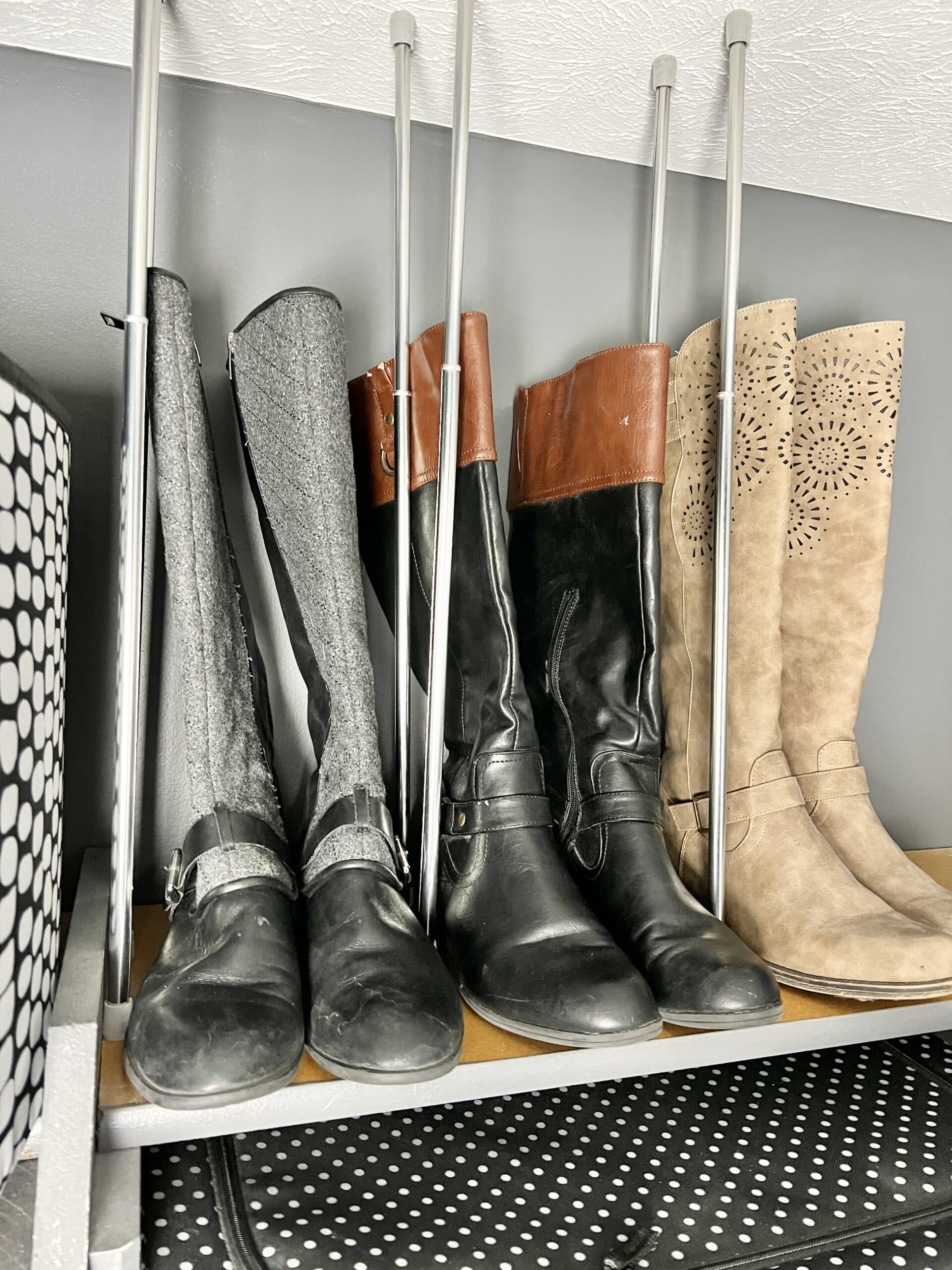 Tension Rod Shoe Storage for Your Closet