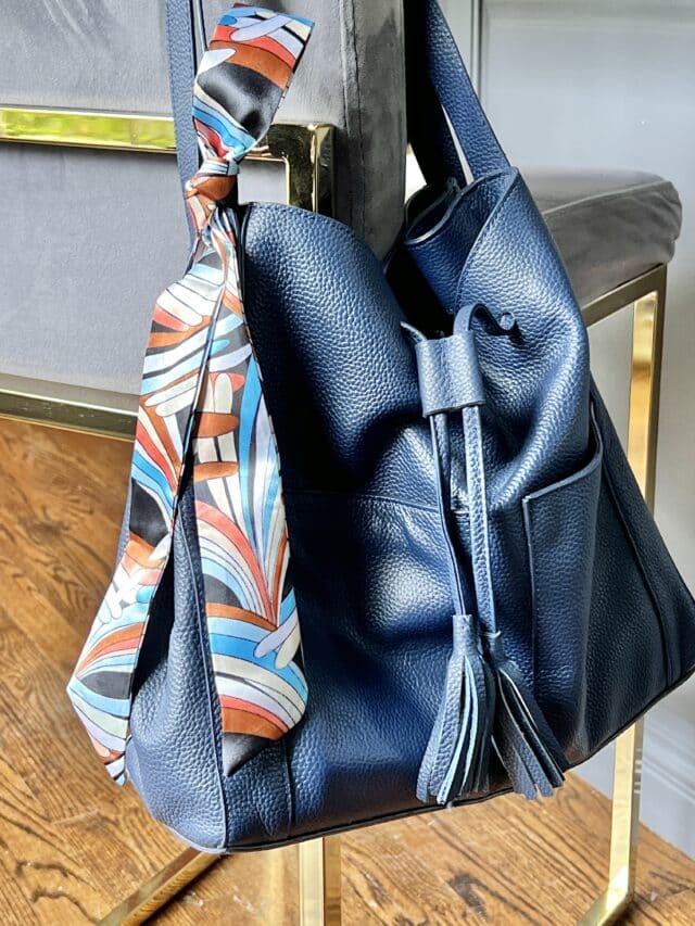 How to Tie and Style a Scarf on Your Handbag or Purse - Sonata Home Design