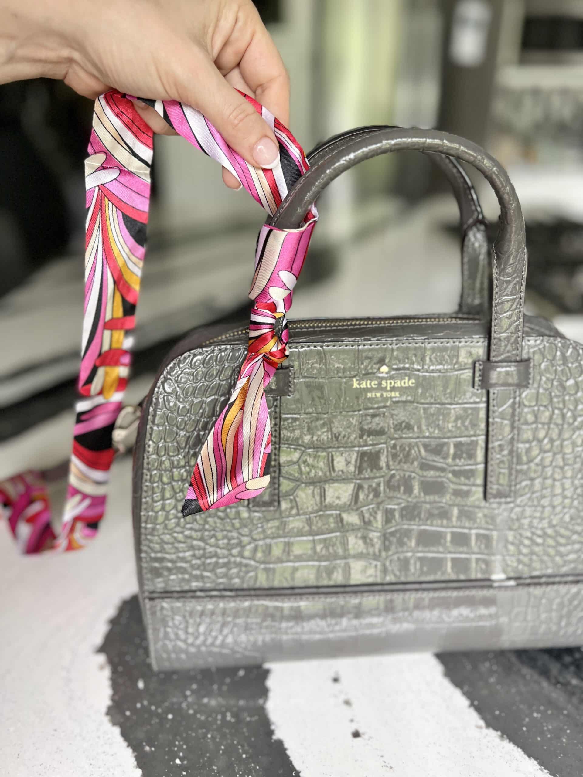 How to Tie and Style a Scarf on Your Handbag or Purse - Sonata Home Design