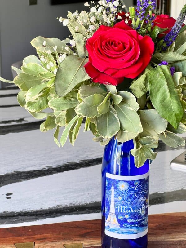 How to make a Wine Bottle Floral Arrangement with Labels - Sonata Home ...