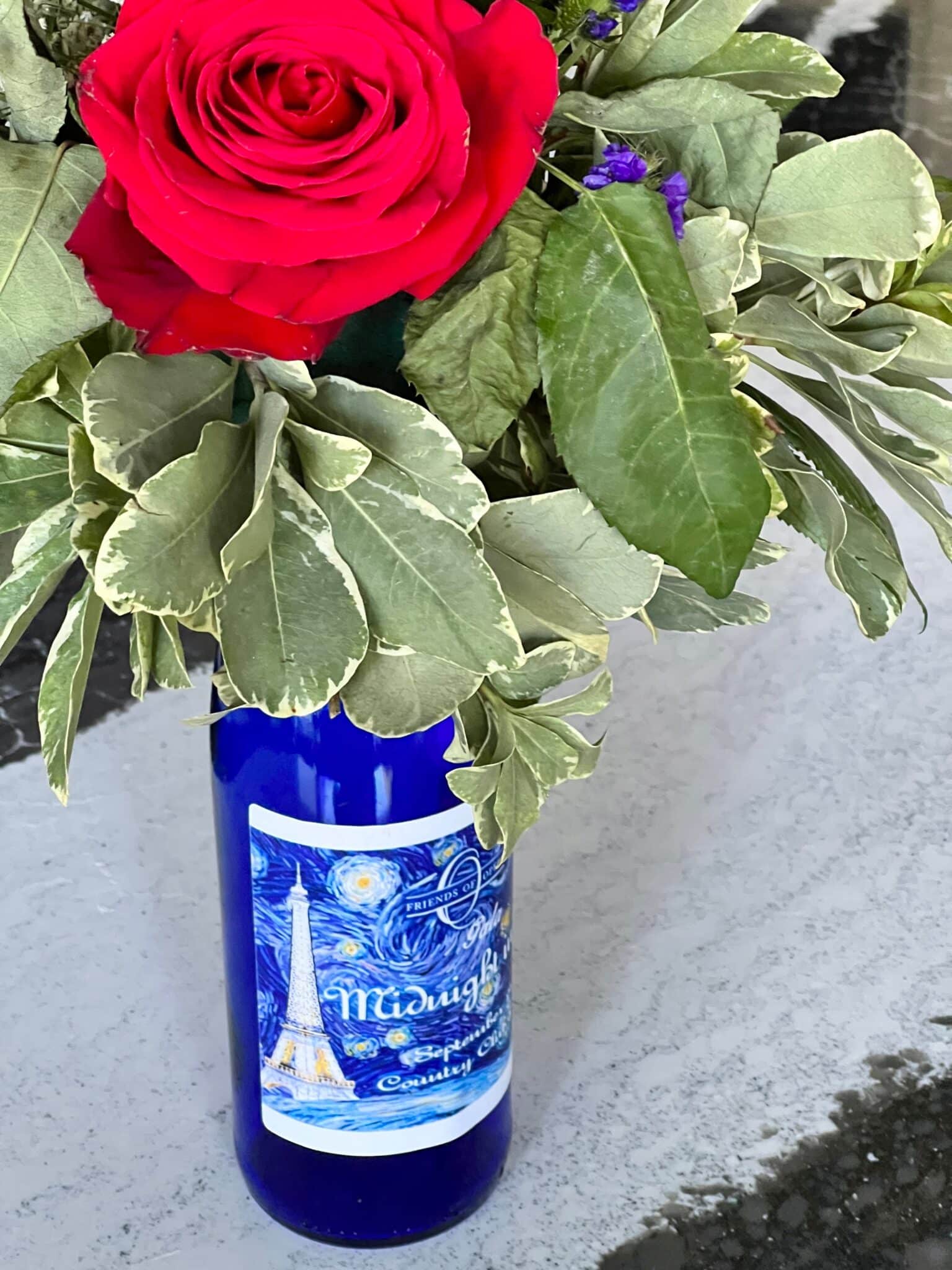 How to make a Wine Bottle Floral Arrangement with Labels - Sonata Home ...