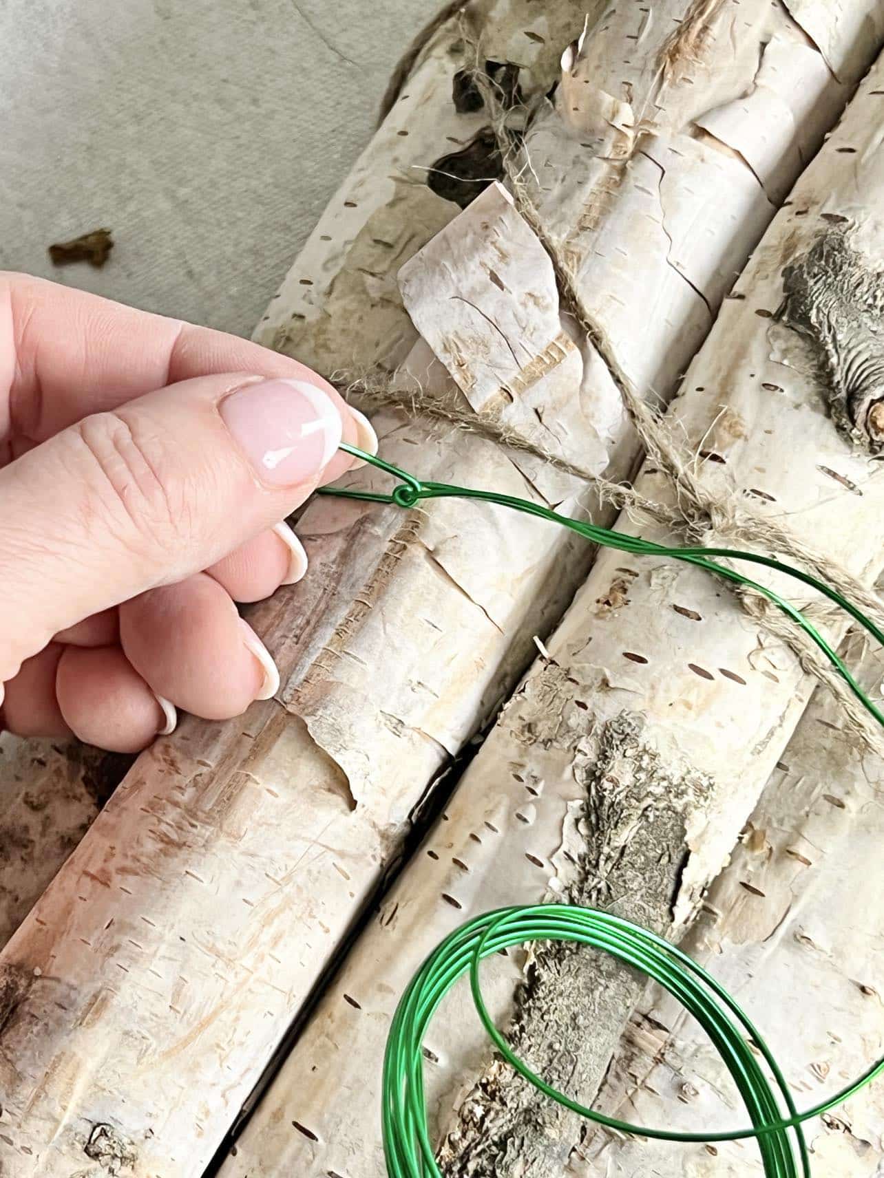 How to Make DIY Wired Flower Birch Logs for Spring - Sonata Home Design