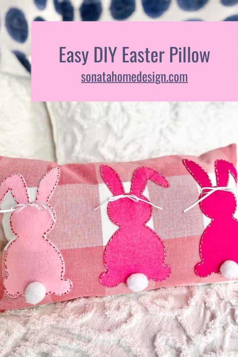 Bunny Beauties: An Easy DIY Easter Pillow for Spring - Sonata Home Design