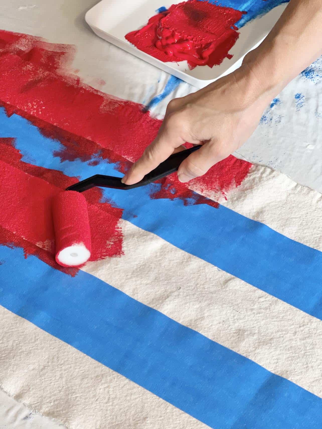 How to Make an Easy DIY American Flag Banner - Sonata Home Design