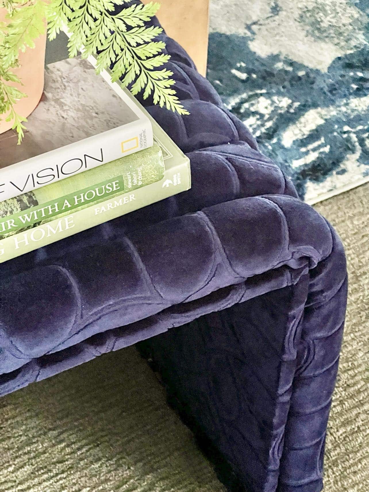 Easy DIY Coffee Table Ottoman: Tufted Pool Noodle Magic - Sonata Home ...