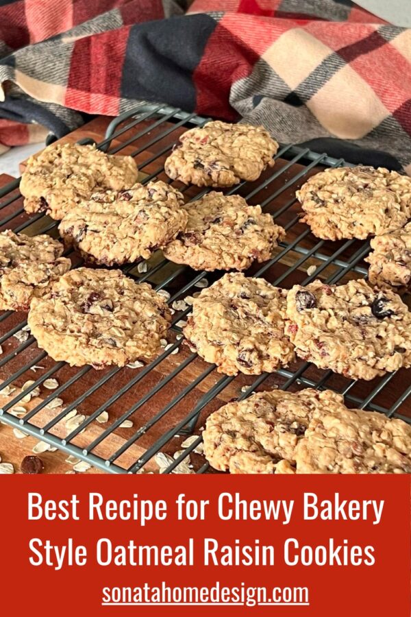 A Taste of Home: Bakery Style Chewy Oatmeal Raisin Cookies Recipe ...