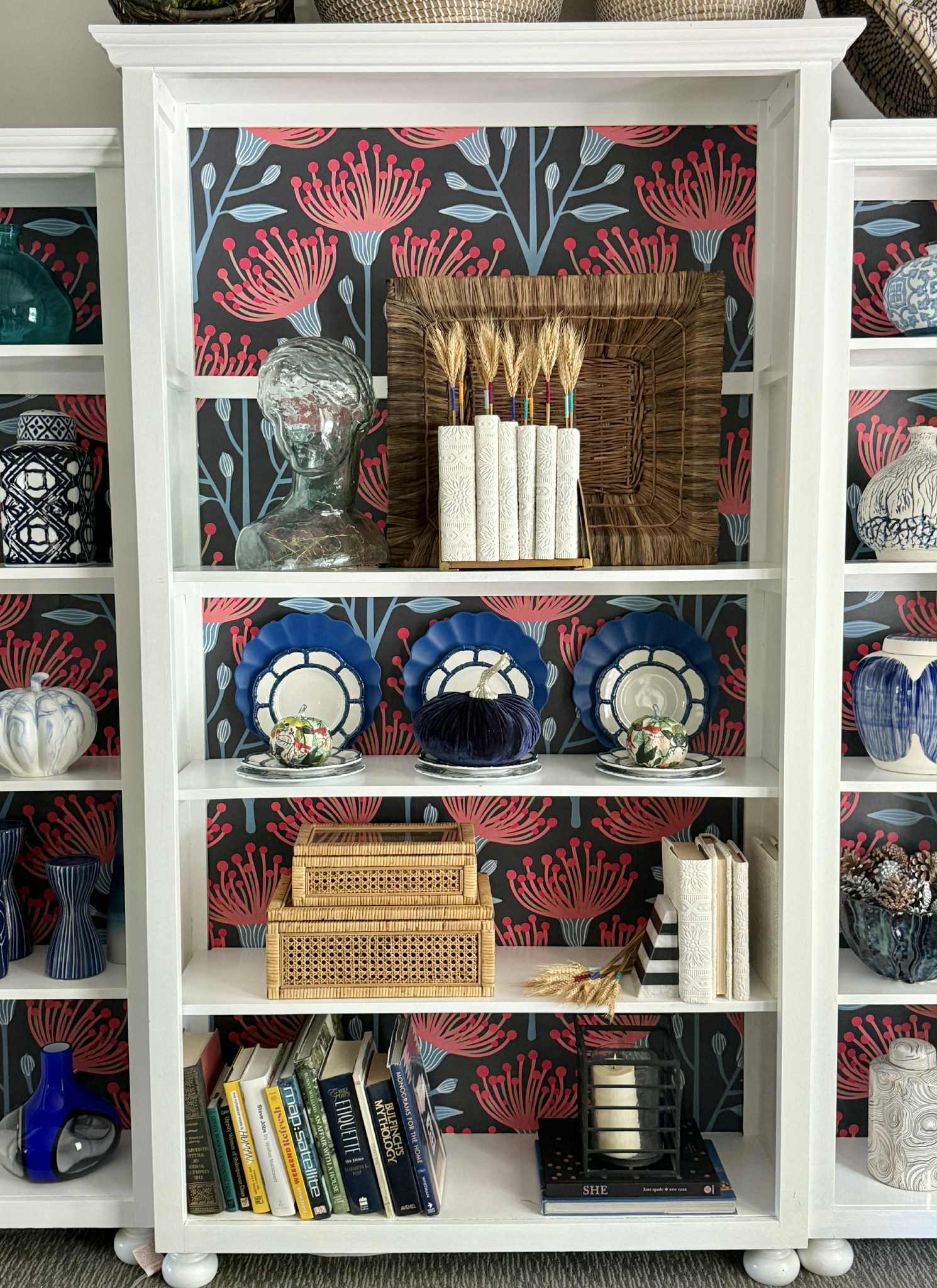 DIY Book Covers with Wallpaper: An Easy Shelf Styling Hack - Sonata ...